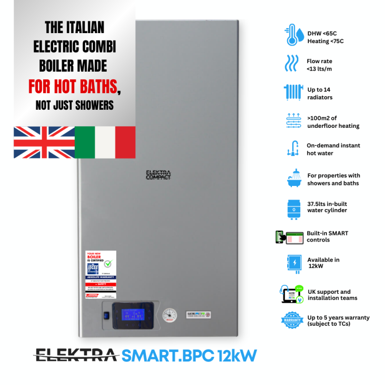 EASY.C 24kW Electric Combi Boiler with built-in Smart Control suitable for shower - Electric ...